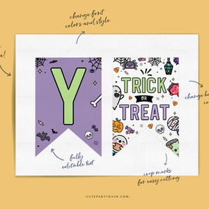 Happy Halloween Banner Printable INSTANT DOWNLOAD Trick or Treat ...