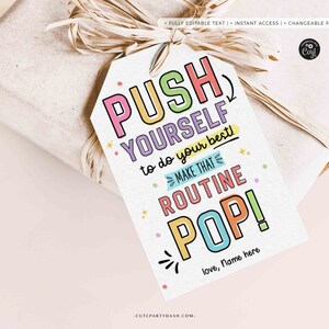 Editable Cheerleader Good Luck Tag, Printable Candy Pun (instant ...