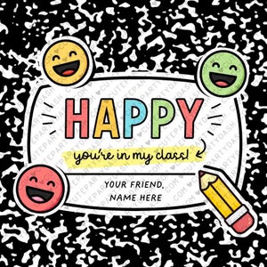Happy You Are in My Class Back to School Gift Tag Printable INSTANT ...