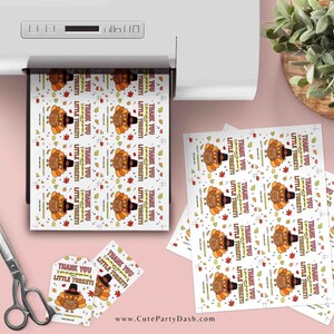 Thanks for All You Do for Our Little Turkey Thanksgiving Gift Tag ...