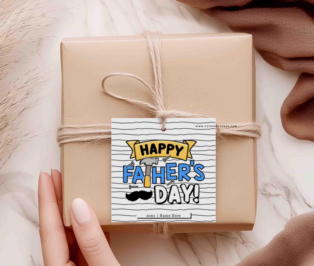 Editable Father's Day Gift Tag, Printable Card (instant Download) - Etsy