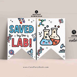 Happy Lab Week Banner Printable INSTANT DOWNLOAD Editable Medical ...