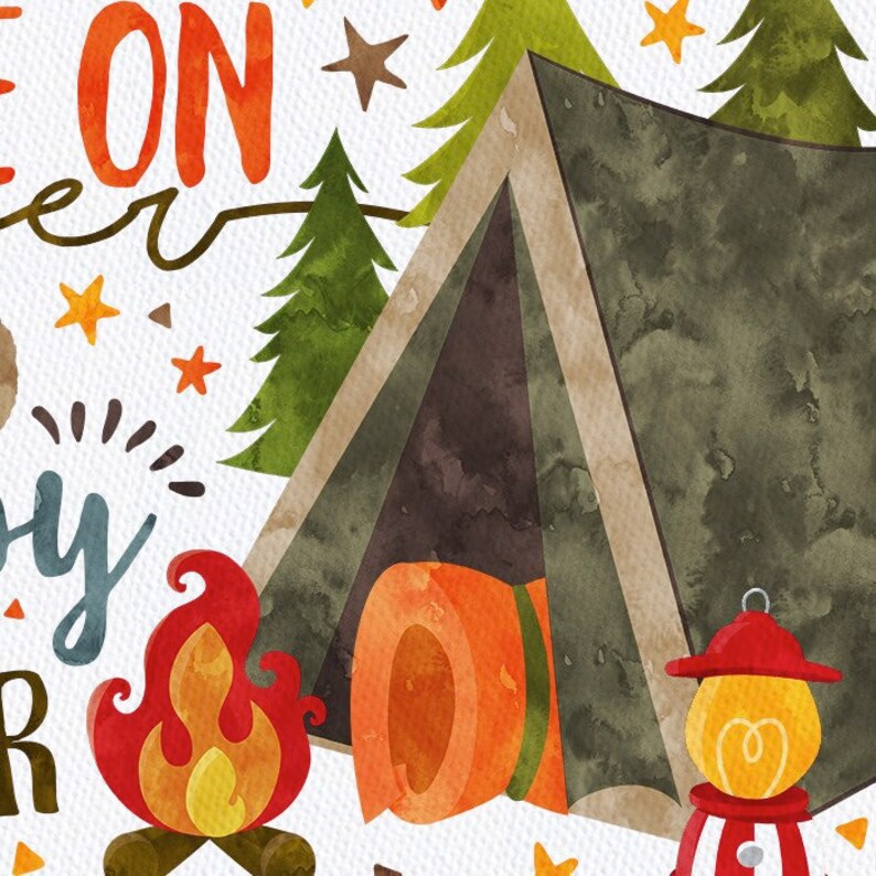 INSTANT DOWNLOAD EDITABLE Camping Birthday Wall Banner Camp | Etsy