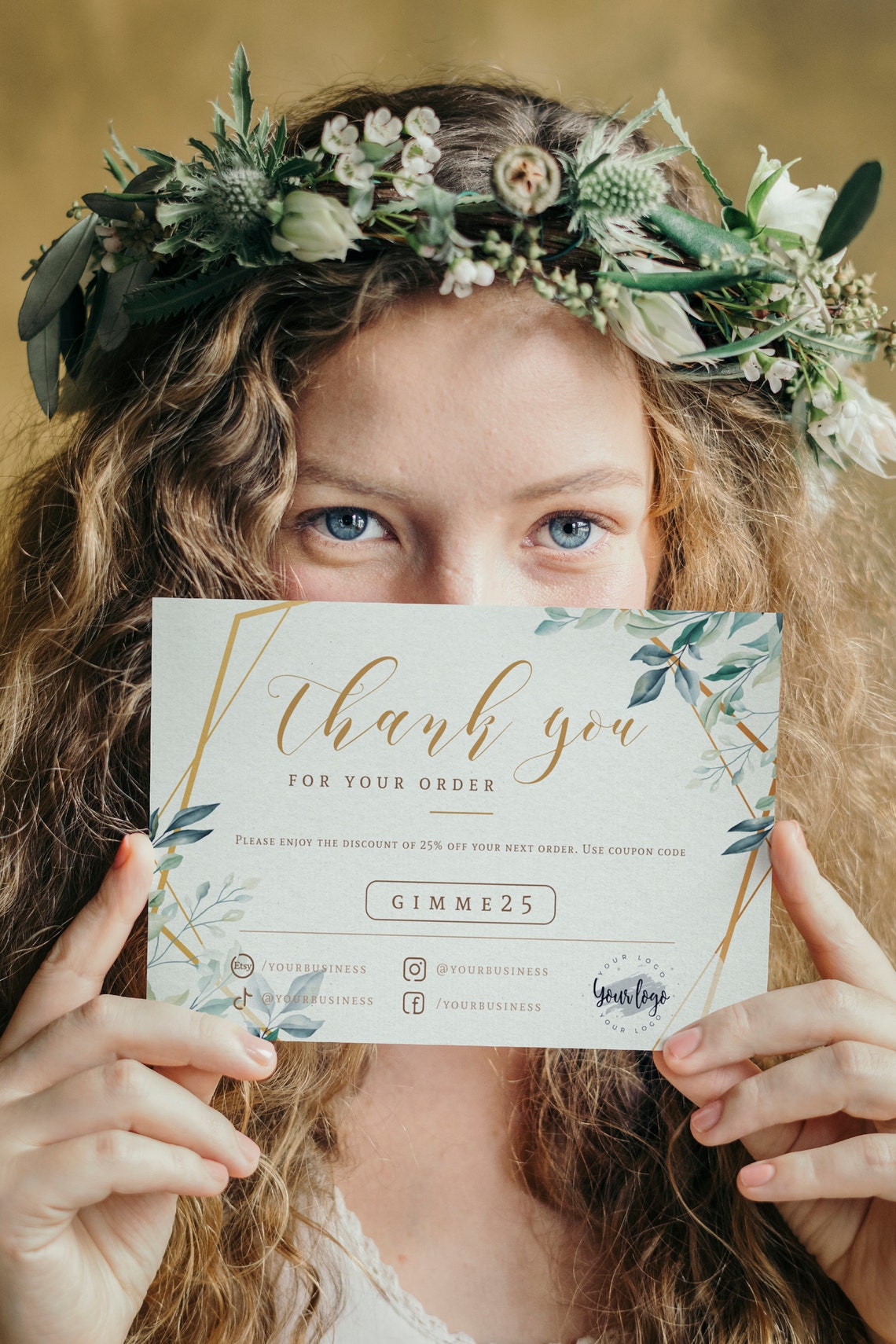 INSTANT DOWNLOAD Printable Greenery Business Templates Bundle - Etsy