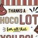 Chocolate Appreciation Tags Thank You Tags Editable - Etsy