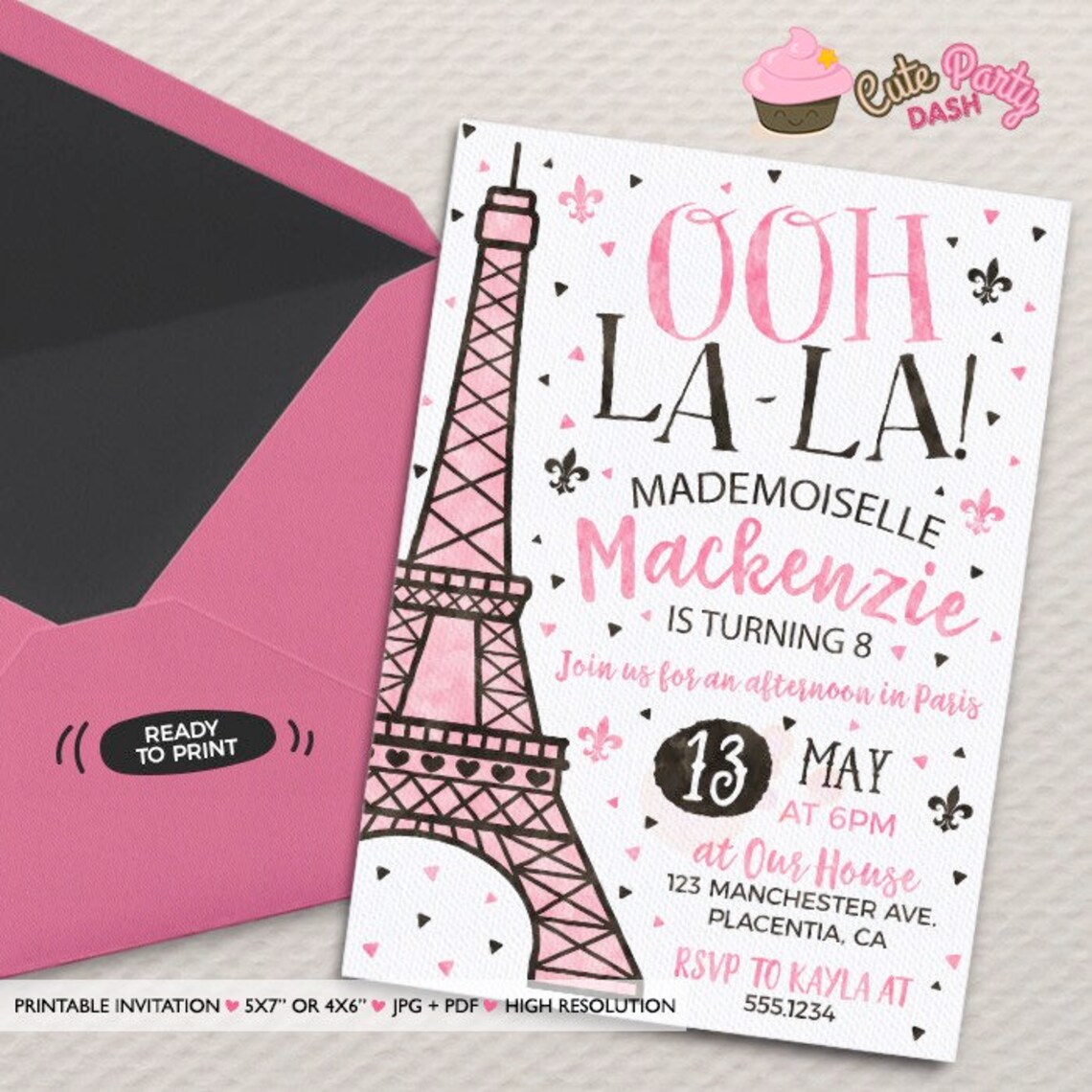 Paris Invitation Paris Theme Party Paris Decor Paris Themed | Etsy