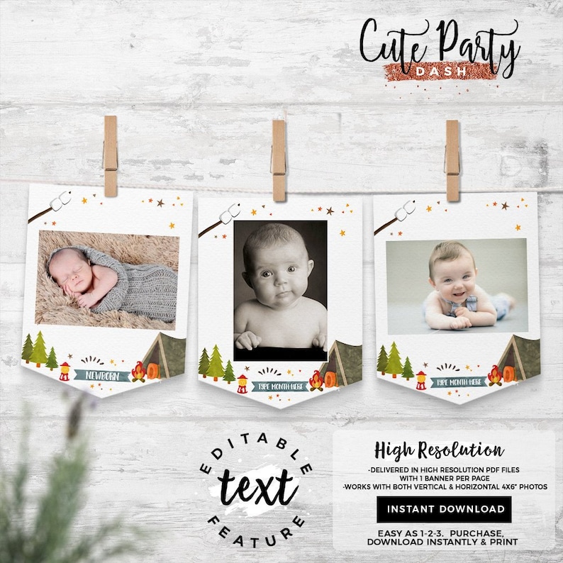 INSTANT DOWNLOAD EDITABLE Camping Birthday Party Sign - Etsy