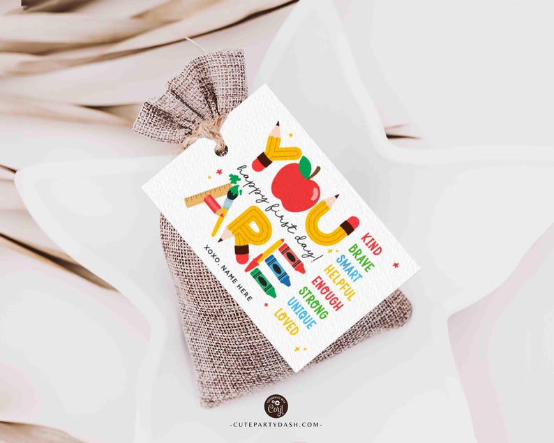 Editable Welcome Back to School Gift Tag (digital Download) - Etsy