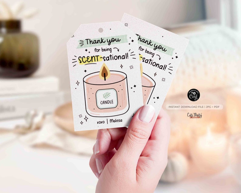 Scent-sational Candle Gift Tag: Teacher Appreciation (instant Download ...