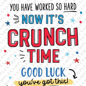 Editable Crunch Time Good Luck Printable Treat Tag Team Competition ...