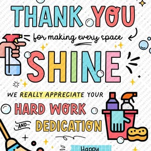 Housekeeping Appreciation Week Sign Printable INSTANT DOWNLOAD ...