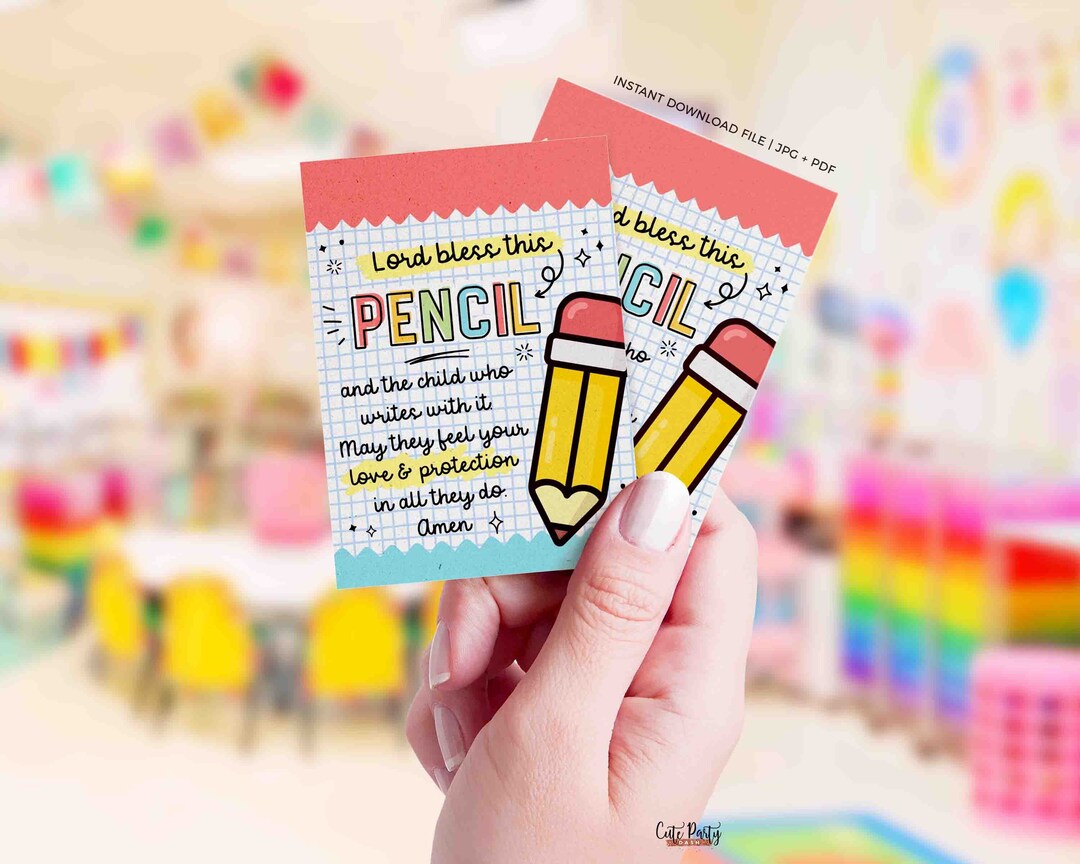 Pencil Prayer Tag: Sunday School Blessing Cards (digital Download) - Etsy
