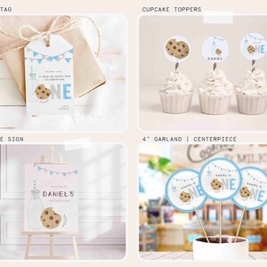Minimal Milk and Cookies Birthday Party Decor Bundle INSTANT DOWNLOAD ...