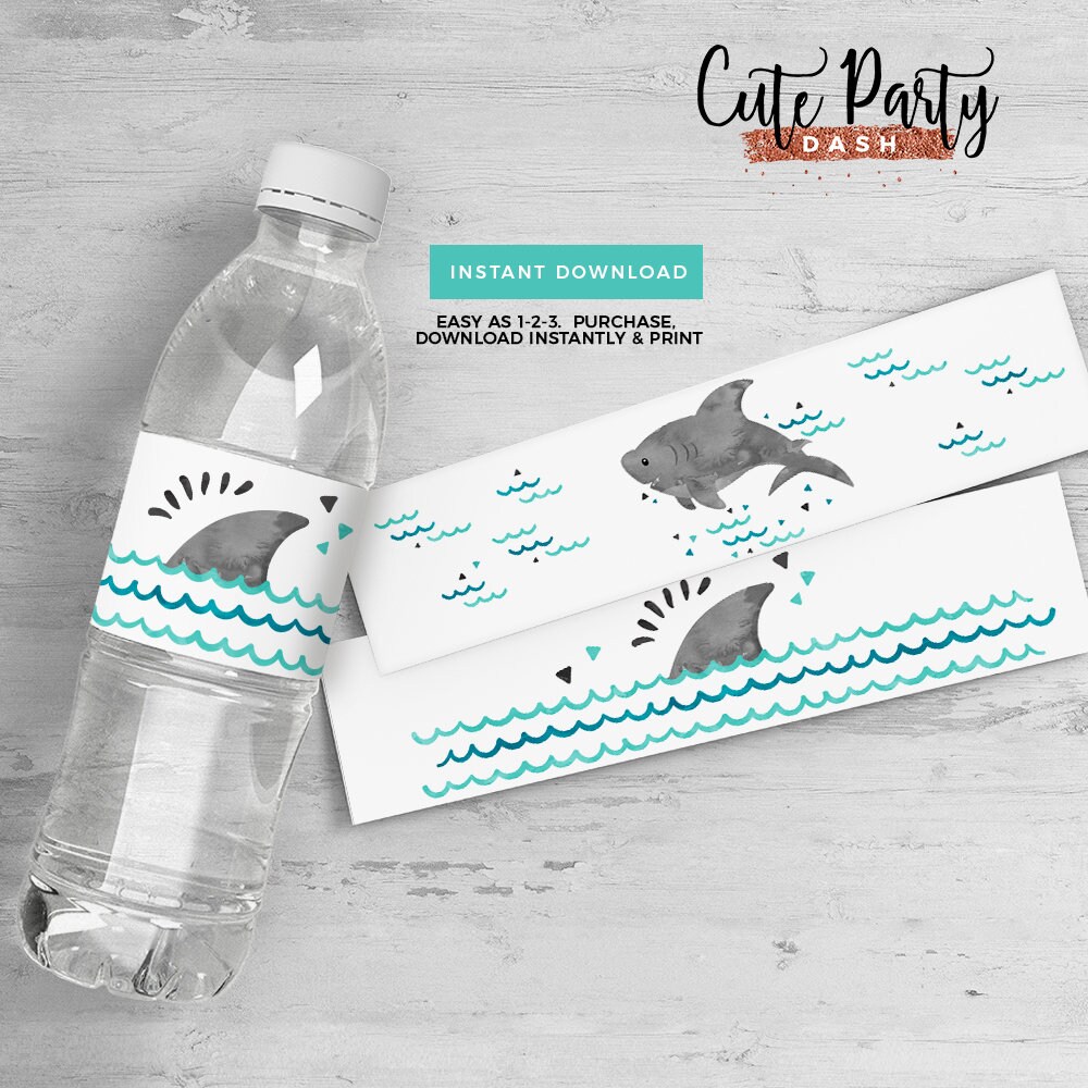 INSTANT DOWNLOAD EDITABLE Shark Birthday Decorations Welcome | Etsy