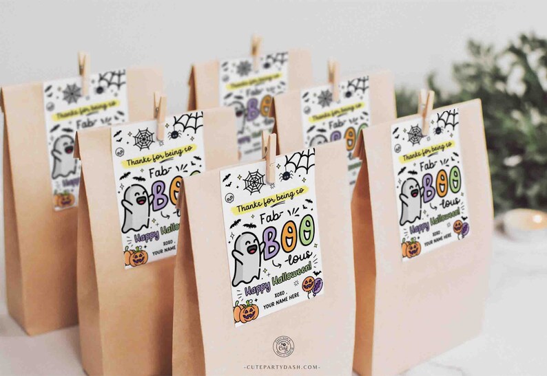 Editable Fab-boo-lous Halloween Gift Tag (instant Download) - Etsy