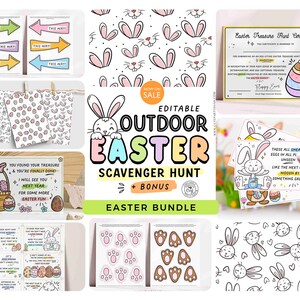 Outdoor Easter Egg Hunt Printable Bundle INSTANT DOWNLOAD Editable ...