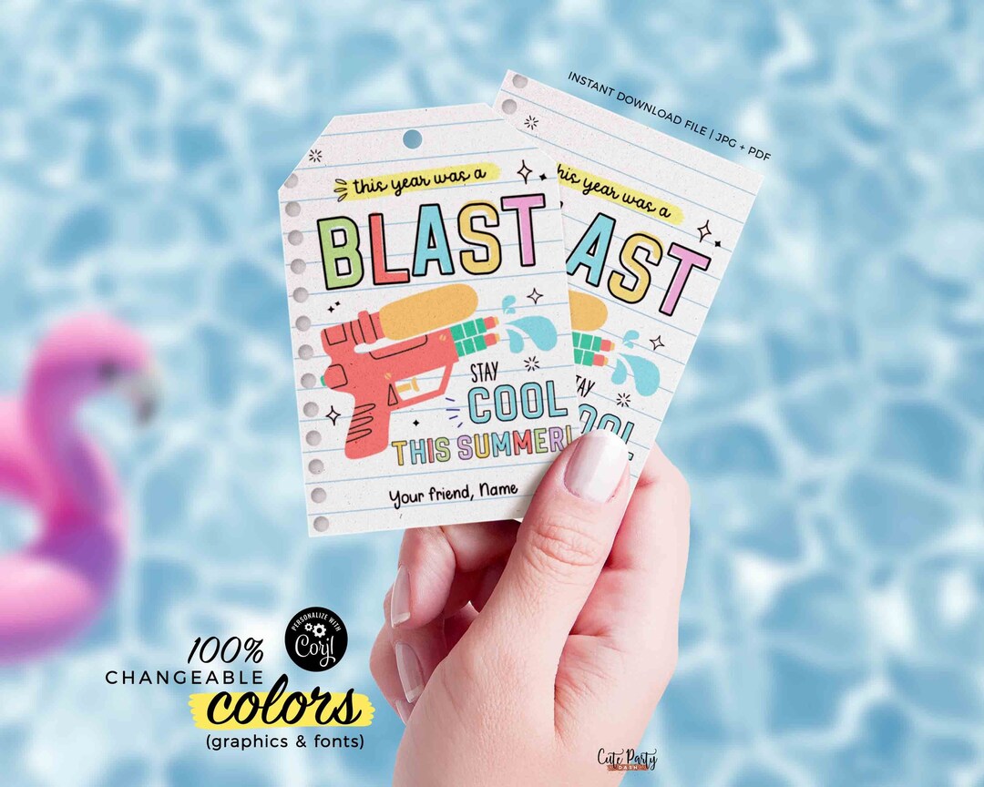 Editable Summer Gift Tag: End of School Year Teacher Tag (digital ...