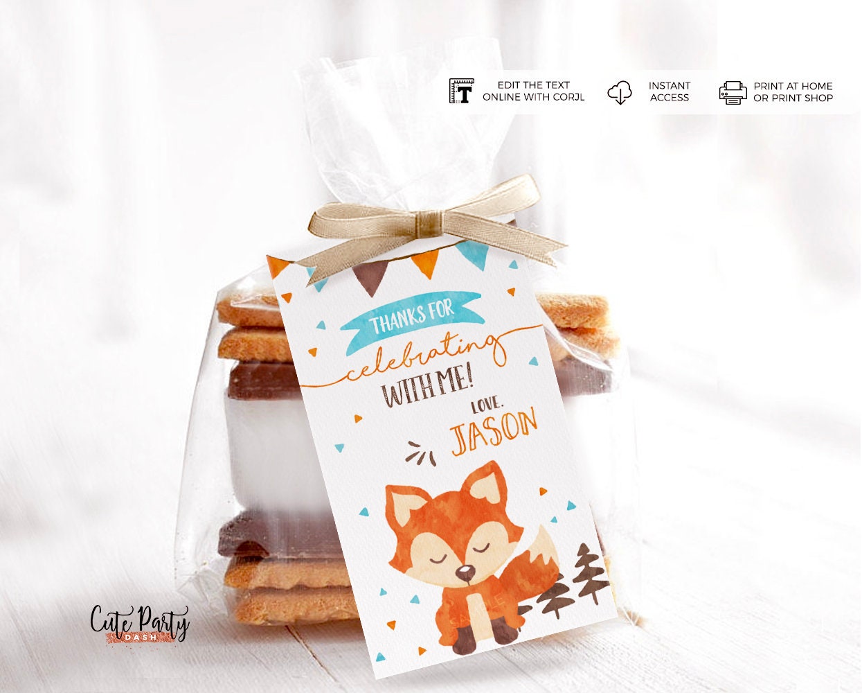 Fox First Birthday Time Capsule Card Woodland Fox Birthday - Etsy