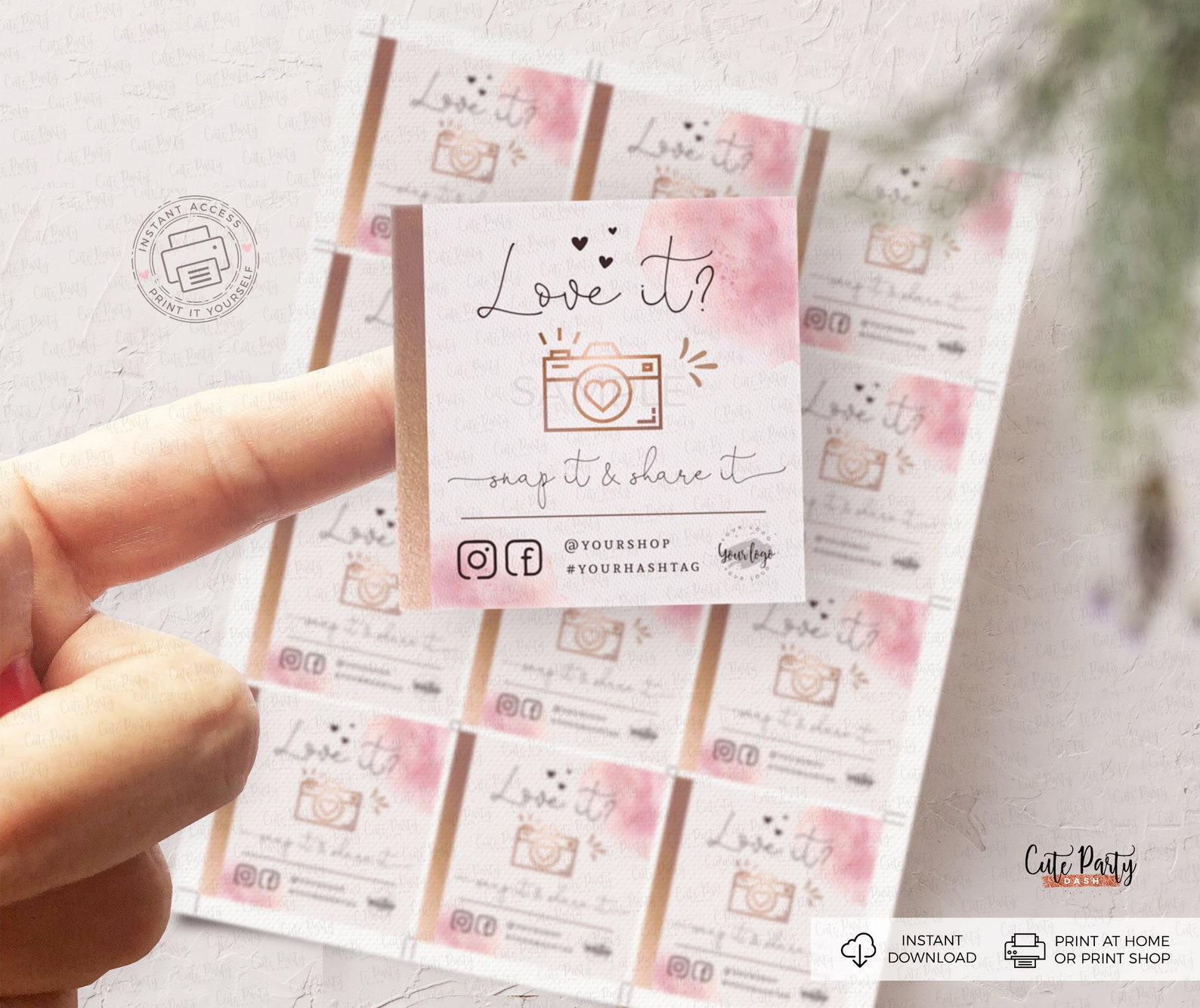 Professional Gift Card Editable Template INSTANT DOWNLOAD - Etsy