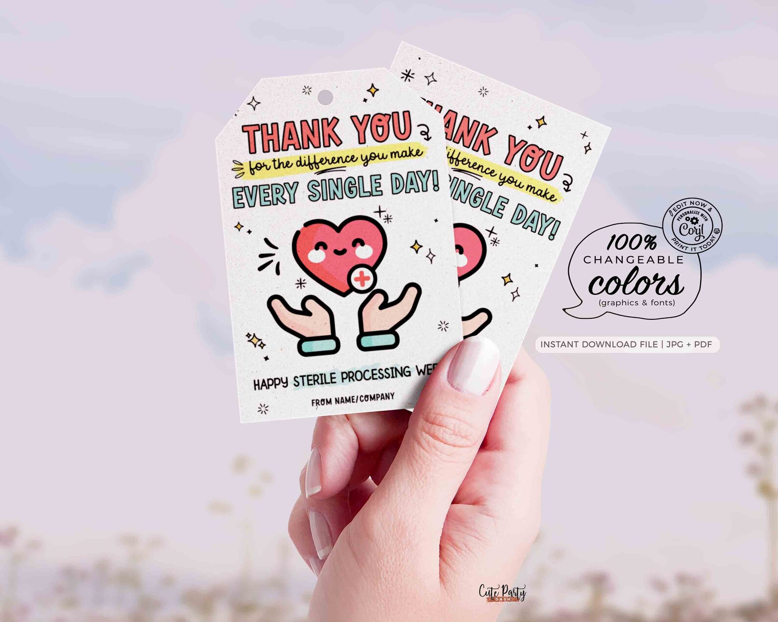 Sterile Processing Week Gift Tag: Editable Appreciation Printable ...