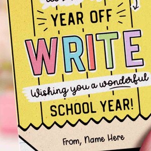 EDITABLE Welcome Back to School Gift Tag Printable Pen Marker First Day ...