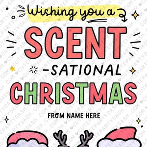 Wishing You a Scentsational Christmas Tag INSTANT DOWNLOAD Editable ...