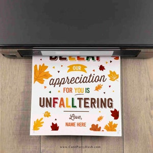 Fall Appreciation Sign Printable Thanksgiving Decor INSTANT DOWNLOAD ...