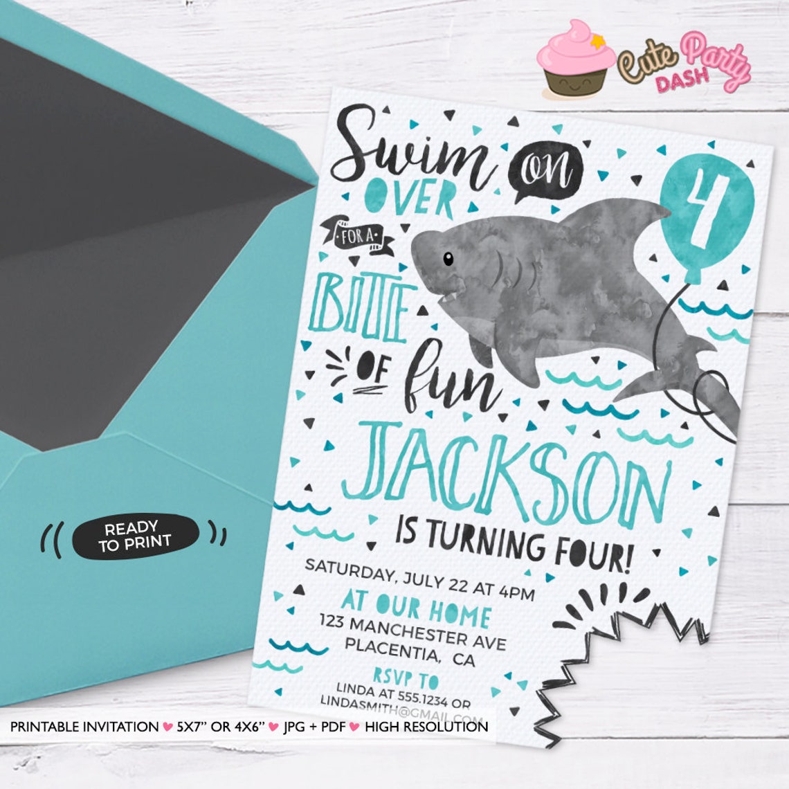 INSTANT DOWNLOAD EDITABLE Shark Birthday Decorations Food - Etsy