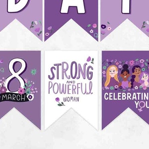 Happy Women's Day Banner Printable INSTANT DOWNLOAD International Women ...