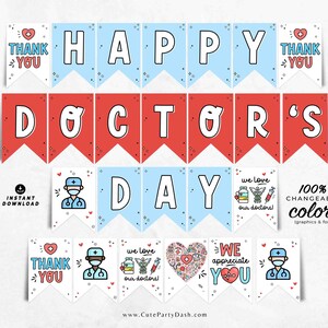Doctor's Day Gift Tags Printable INSTANT DOWNLOAD Editable National ...