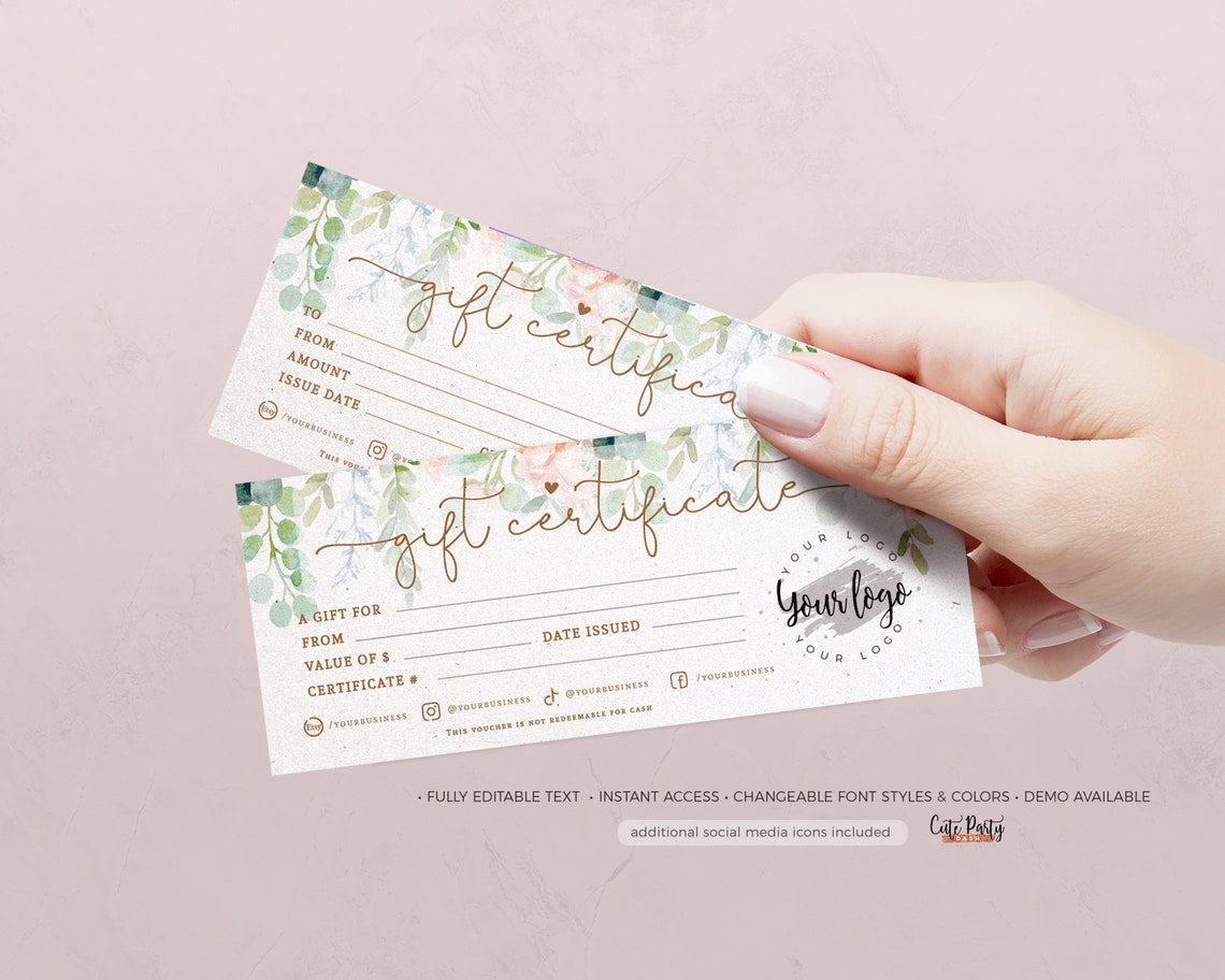 INSTANT DOWNLOAD Greenery Printable Care Card Instructions - Etsy