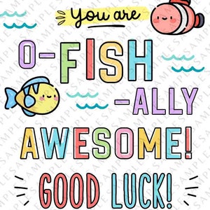 O-fish-ally Awesome Good Luck Printable Gift Tag INSTANT DOWNLOAD ...