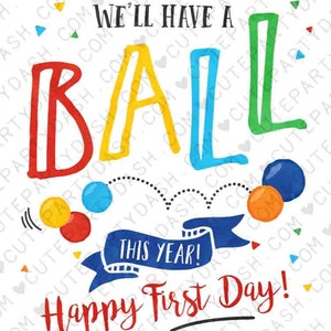 Have a Ball This Year Tag INSTANT DOWNLOAD Back to School Gift Student ...