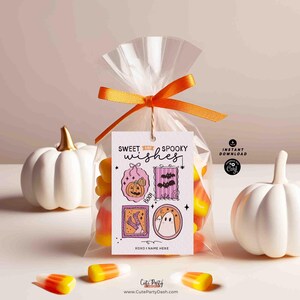 Editable Halloween Treat Tag: Sweet & Spooky Printable (instant ...