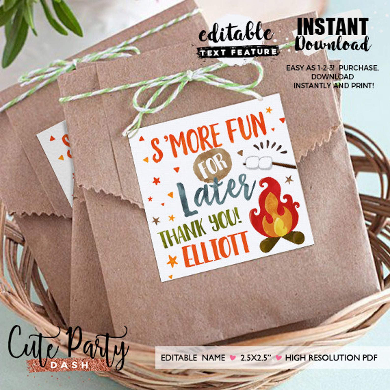 INSTANT DOWNLOAD EDITABLE Camping Birthday Water Labels Camp | Etsy