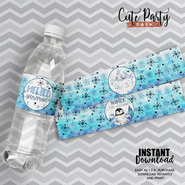 Melted Snowman Label - Etsy