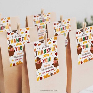 So Very Thankful for You Tag Fall Gift Tag, Favor Tags, Thanksgiving ...