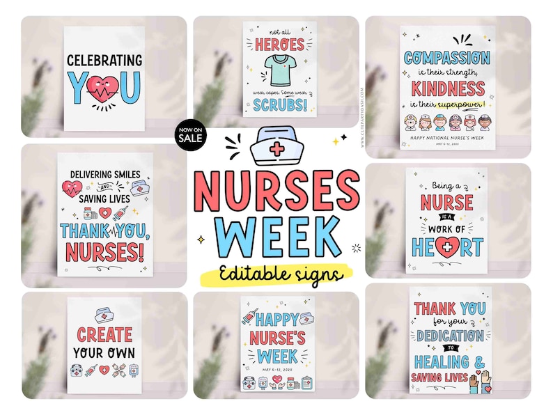 Nurses Week Sign: Editable Appreciation Decor (instant Download) - Etsy