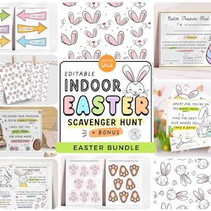 Indoor Easter Egg Hunt Printable Bundle INSTANT DOWNLOAD Editable ...