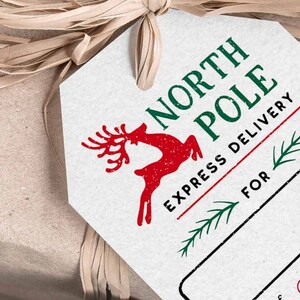 Christmas North Pole Express Gift Tag, Naughty Nice List Approved, From ...
