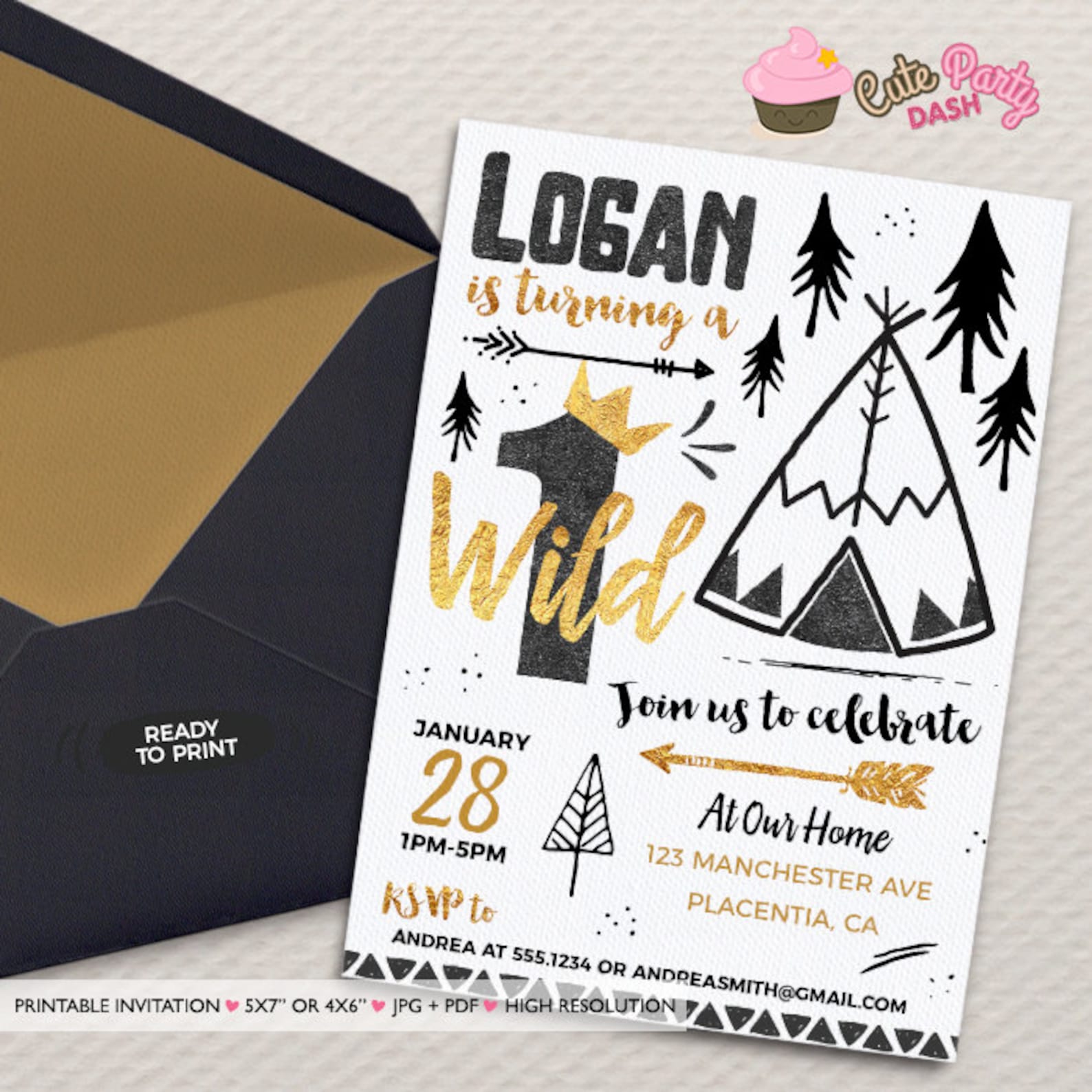 INSTANT DOWNLOAD EDITABLE Wild One Birthday Decorations Wild - Etsy ...