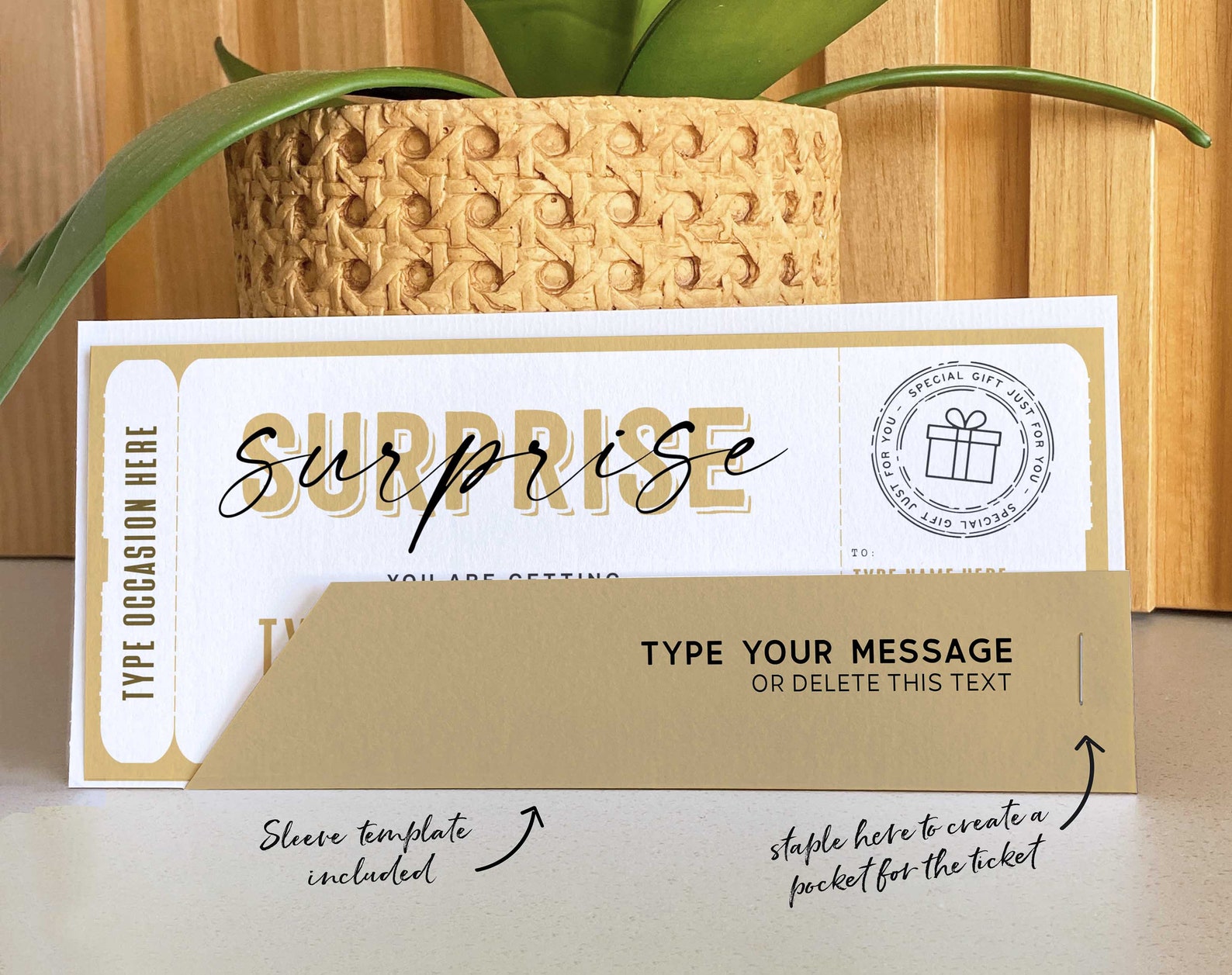 Birthday Surprise Gift Certificate Template Experience - Etsy