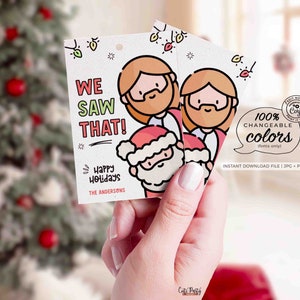 Funny Christmas Gift Tags Printable INSTANT DOWNLOAD Happy Holidays ...