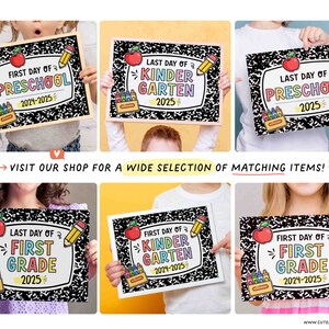 Editable First Day of 1st Grade Sign Bundle Printable INSTANT DOWNLOAD ...