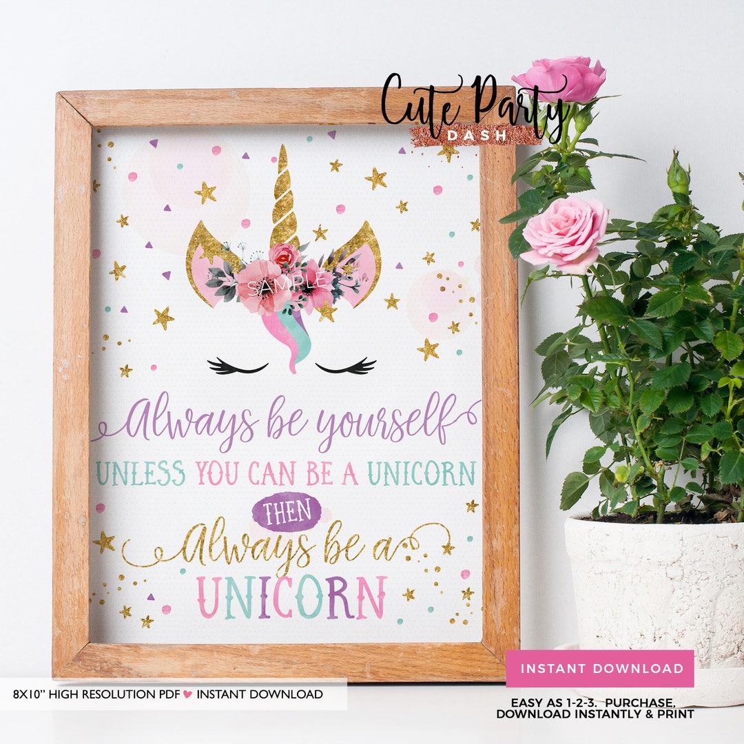 INSTANT DOWNLOAD - Unicorn Birthday Decorations Unicorn Birthday ...