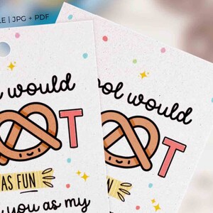 Pretzel Teacher Appreciation Gift Tag: Editable Thank You (instant ...