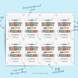 Gummy Bear Valentine's Day Gift Tag Printable INSTANT DOWNLOAD Kids ...