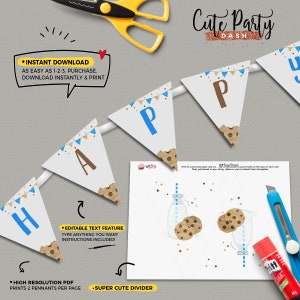 Editable Milk and Cookies Birthday Invitation, Royal Blue Milk ...