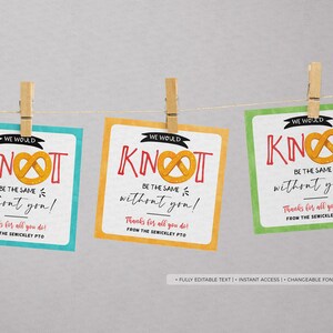 Pretzel Gift Tag We Would Not Be the Same Without You Tag - Etsy