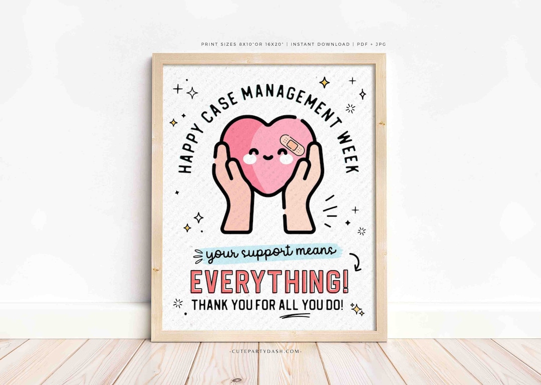 Case Management Week Printable Sign: Appreciation Banner Decor (digital ...